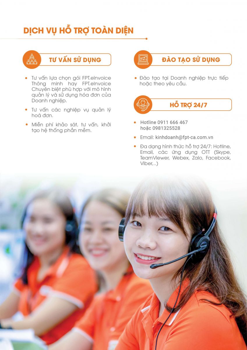 Bảng Giá Hóa Đơn Điện Tử FPT.EINVOICE